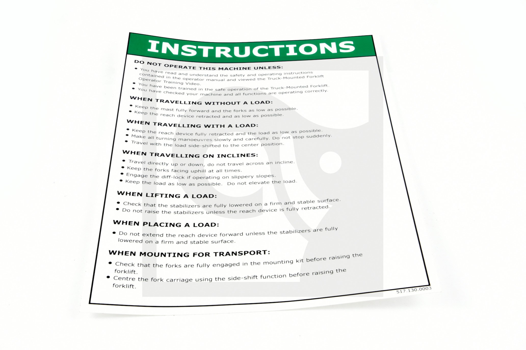 DECAL,SAFETY INSTRUCTIONS - Labels/stencils/stickers/shields (warning ...