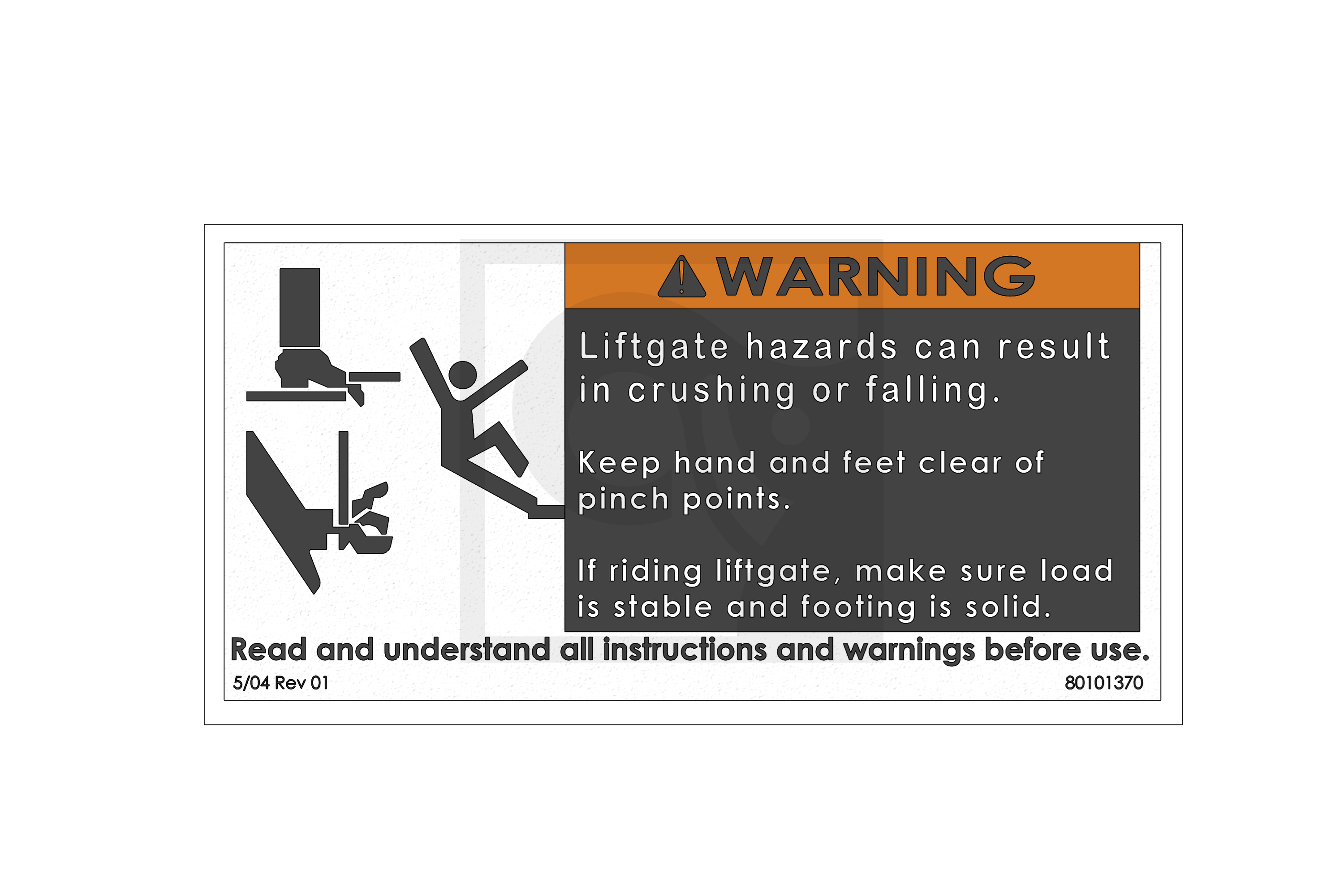 DECAL, HAZARD WAL80101370 - Labels/stencils/stickers/shields (warning ...